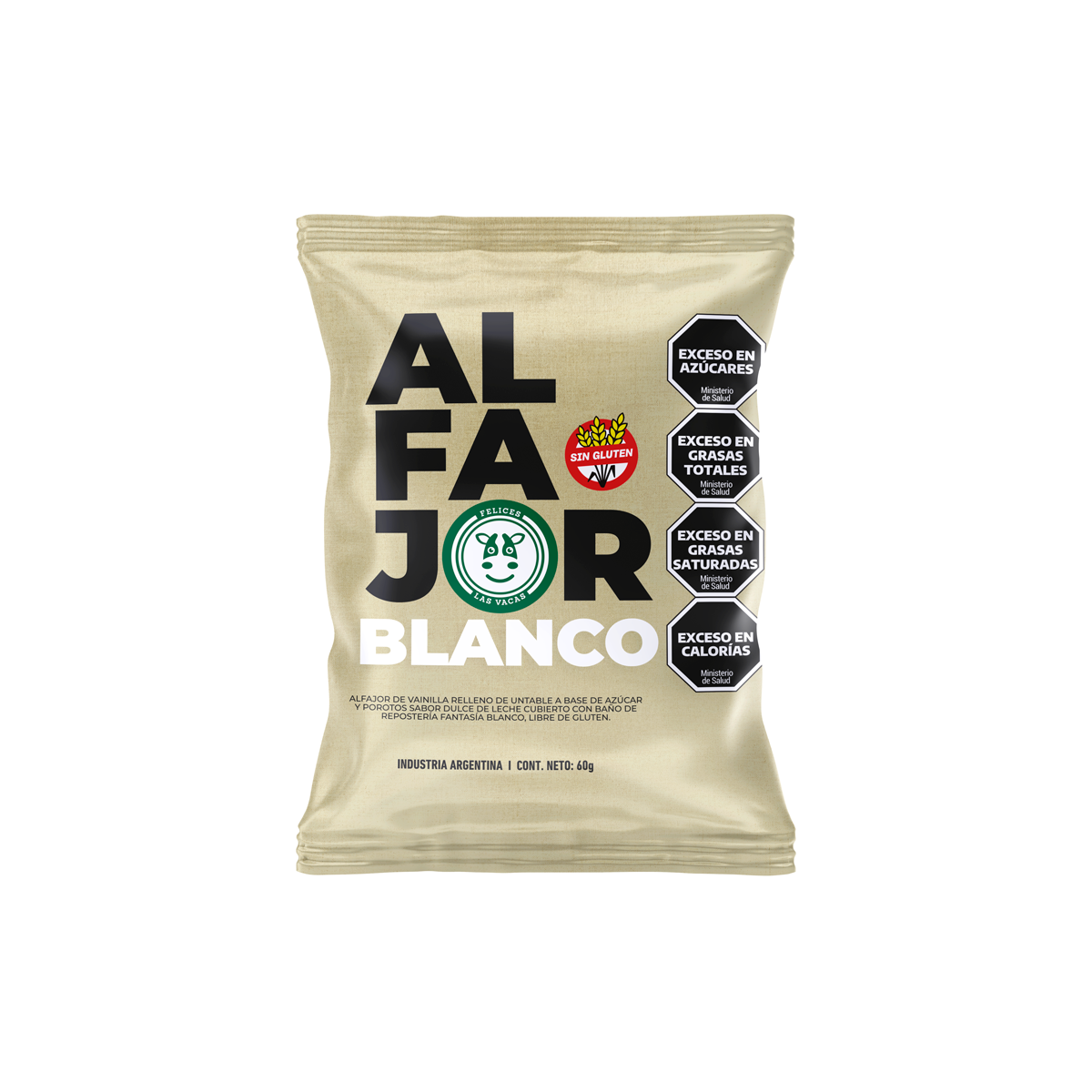 Alfajor Blanco x 60gr Felices Las Vacas – tiendaplantbased