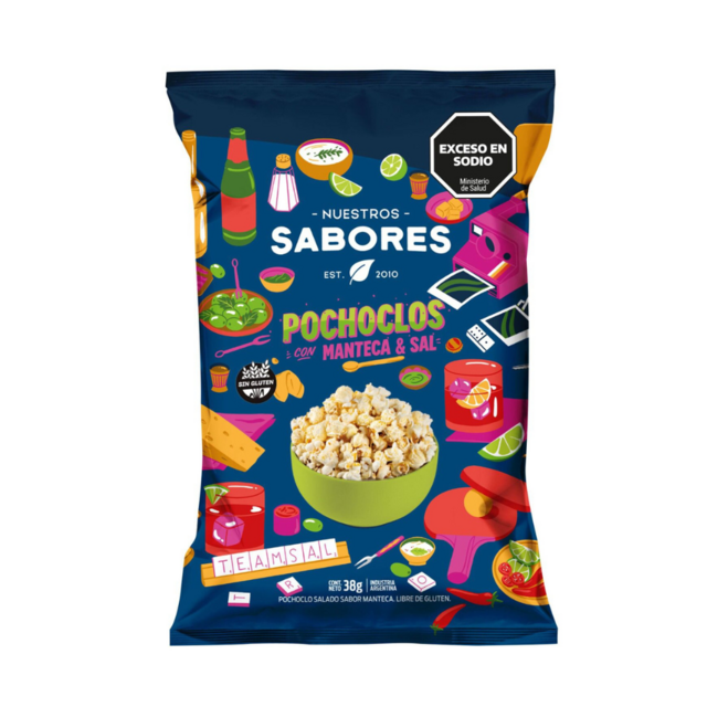 Pochoclos Sabor Manteca y sal x 38g Nuestros Sabores – tiendaplantbased